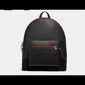 Coach | Bags | Nwt Coach Leather Gothic Black Backpack | Poshmark